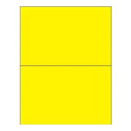 LABEL FLOURESCENT YELLOW 8-1/2x5-1/2
